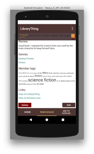 LibraryThing Android App progress | Talk about LibraryThing | LibraryThing