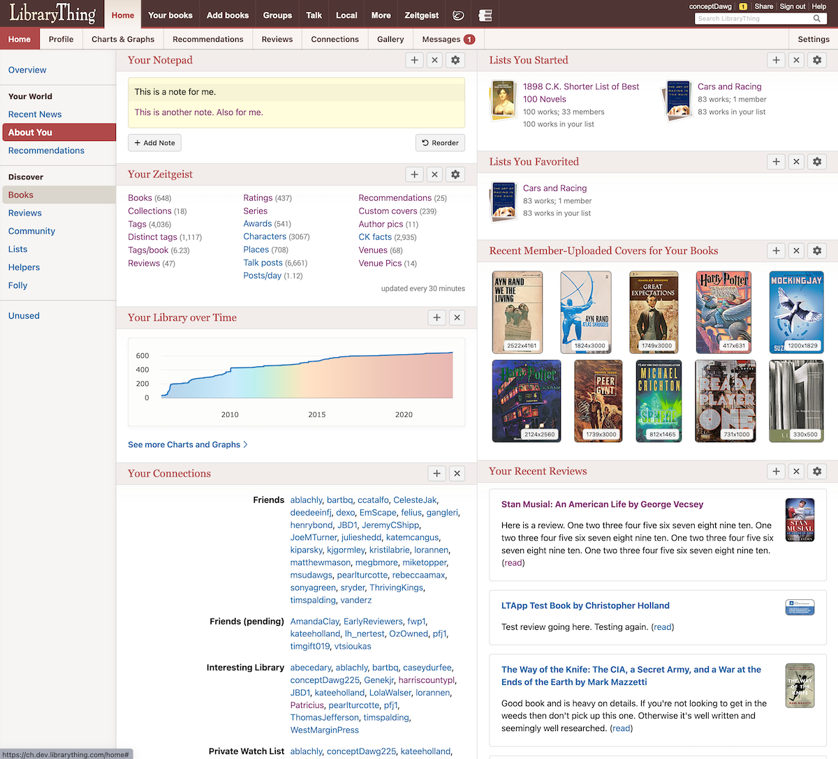 Home Page LT2 Update | New features | LibraryThing