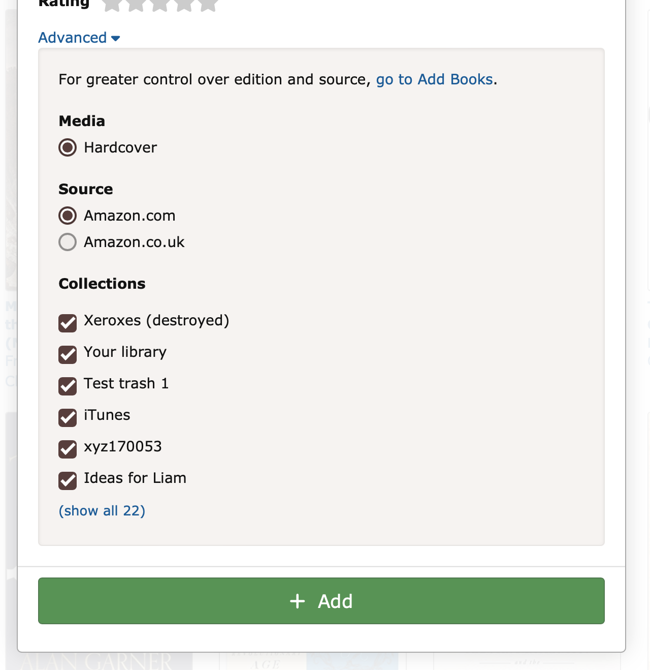 Simple Add Books | New features | LibraryThing